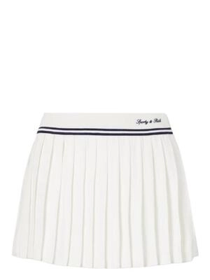 SPORTY  RICH Sporty & Rich Pleated Mini Skirt - White