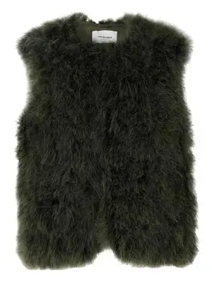 YVES SALOMON Feather Vest - Green