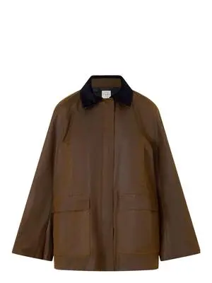 TOTEME Casual Jacket With Invisible Zipper And Front Pockets - Brown