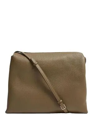 THE ROW The Row Nu Twin Crossbody Bag In Leather Green