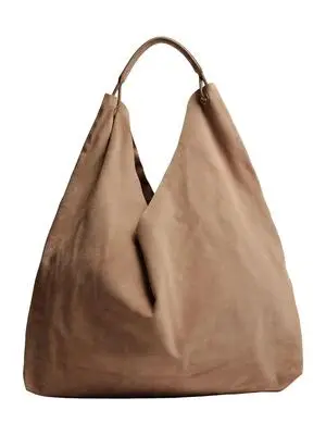 THE ROW Bindle Three Suede Bag - Beige