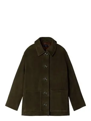 Soeur Vincenzo Suede Cropped Jacket - Black
