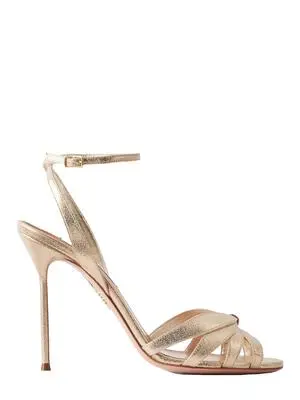 AQUAZZURA Knot Detail Stiletto Sandals - Nude