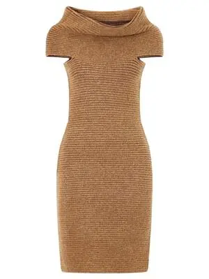 Magda Butrym Knitted Jersey Midi Dress - Brown