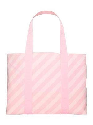 Victoria's Secret Heritage Stripe Canvas Tote Bag - Print
