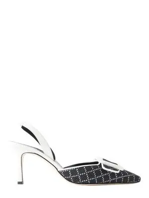 Manolo Blahnik Maysale Slingback High Heels With Buckle Detail - Black