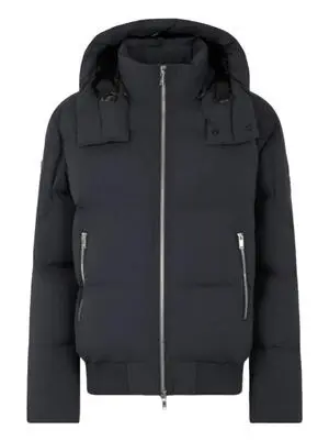 Moose Knuckles Long-sleeved Padded Jacket With Detachable Hood - Cement Ash