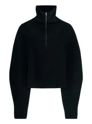 LEMAIRE Lemaire Ribbed Zip-Up Turtleneck Sweater