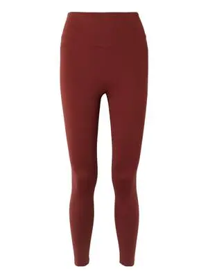 ERES Embroidered Stretch-jersey Leggings Red