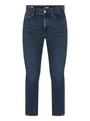 Hugo Boss Washed Cropped Jeans - Blue