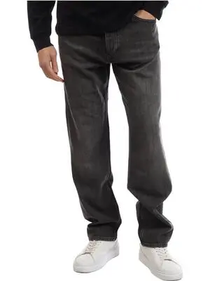 Hugo Boss Washed Wide-leg Jeans - Grey