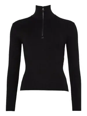 COURREGES Courreges Zipped Mockneck Sweater