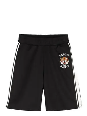 Kenzo Tiger Head Logo Shorts - Black