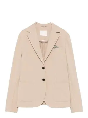 CIRCOLO 1901 Single-breasted Notched Lapel Jacket - Beige