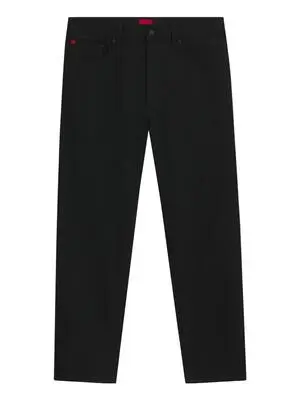 Hugo Boss High-waisted Jeans With Logo Detailing - Black