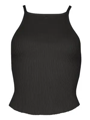 COURREGES Courreges Ribbed Knit Top Black