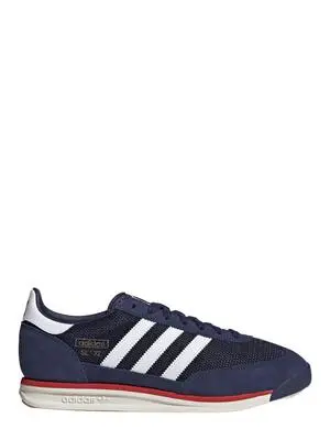 ADIDAS ORIGINALS Sl 72 Leather And Mesh Sneakers - Black