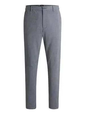 Hugo Boss Straight Leg Tailored Trousers - Gray