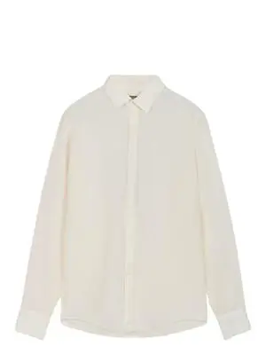 Canali Buttoned Linen Shirt - White