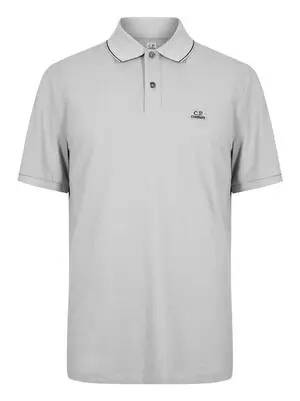 C.P. COMPANY Shortsleeve Polo Shirt - Gray