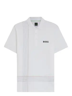 Hugo Boss Active Quick Dry Polo Shirt With Check Artwork - No