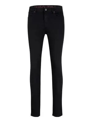 Hugo Boss Hugo Boss Extra Slim Fit Jeans With Branded Patch Black