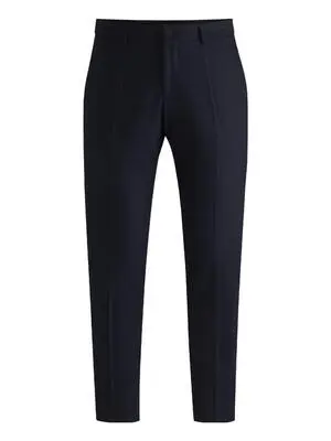 Hugo Boss Centercrease Tapered Tailored Trousers - Blue