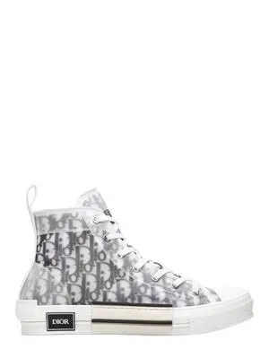 Dior B23 High Top Oblique Sneakers - White