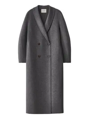 LISA YANG Double-breasted Shawl-lapel Coat - Grey