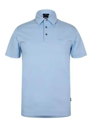 Hugo Boss Slimfit Purecotton Shortsleeve Polo - Blue