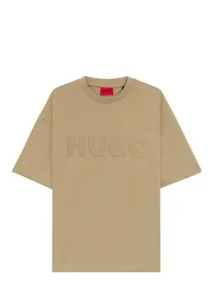 Hugo Boss Cotton Loosefit Tshirt - Beige