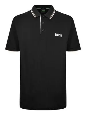 Hugo Boss Cotton Shortsleeve Polo Shirt - Black