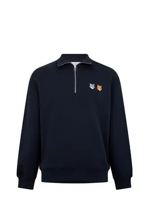 Maison Kitsuné Maison Kitsuné Double Fox Graphic Sweatshirt Black