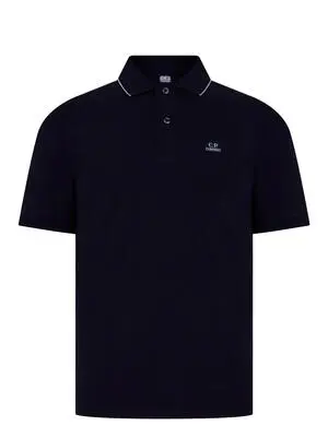 C.P. COMPANY Solid Color Polo Shirt - Black