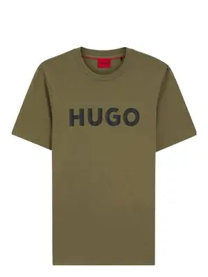 Hugo Boss Short Sleeve T-shirt With Logo - Green