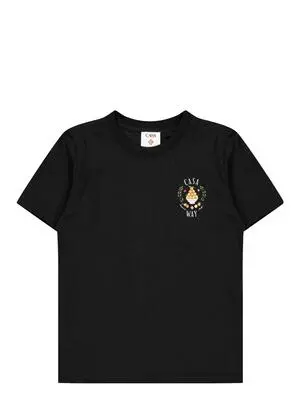 Casablanca Casablanca Printed Cotton T-Shirt Black