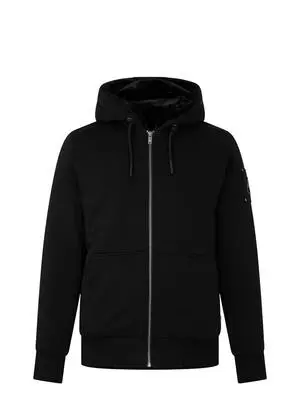 Moose Knuckles Fleece Lined Hooded Sweatshirt - Black