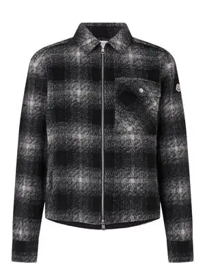Moncler Moncler Plaid Shirt Jacket Black