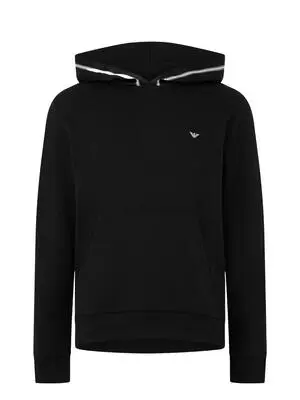 Emporio Armani Pullover Hooded Sweatshirt - Black