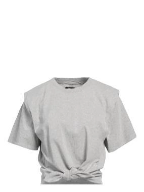 Isabel Marant Étoile Isabel Marant Solid Crewneck Short Sleeve T-Shirt Gray