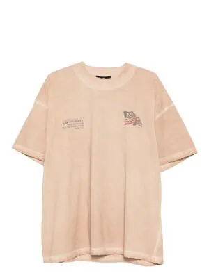 REPRESENT Graphic-print Distressed T-shirt - Sand