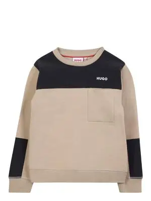 HUGO BOSS Hugo Boss Crewneck Long Sleeve Top With Pocket Detail