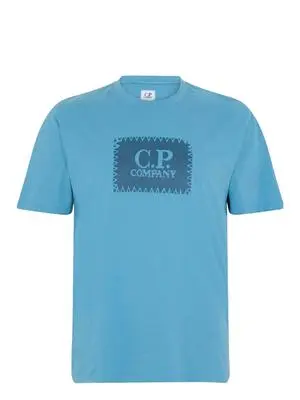C.P. COMPANY Block Logo Regular Fit T-shirt - Blue