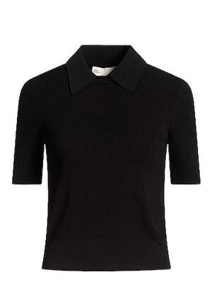 Tory Burch Knitted Polo Shirt - Black