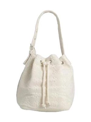 Tory Burch Tory Burch Terry Cloth Bucket Bag White