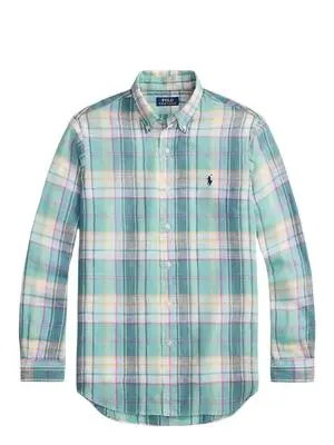 Polo Ralph Lauren Checked Linen Shirt - Green