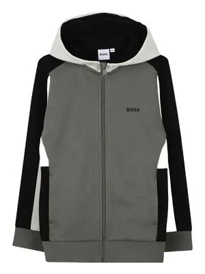 Hugo Boss Long Sleeve Zip-up Hoodie - Green
