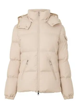 Moncler Moncler Short Quilted Down Hooded Jacket Nude