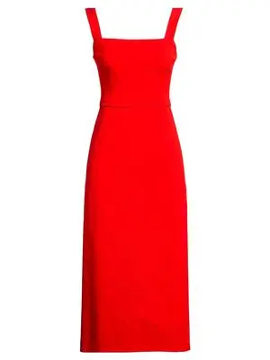 Tory Burch Slim Square Neck Crepe Dress - Red