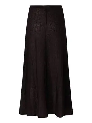 Pinko Knitted A-line Midi Skirt - Brown